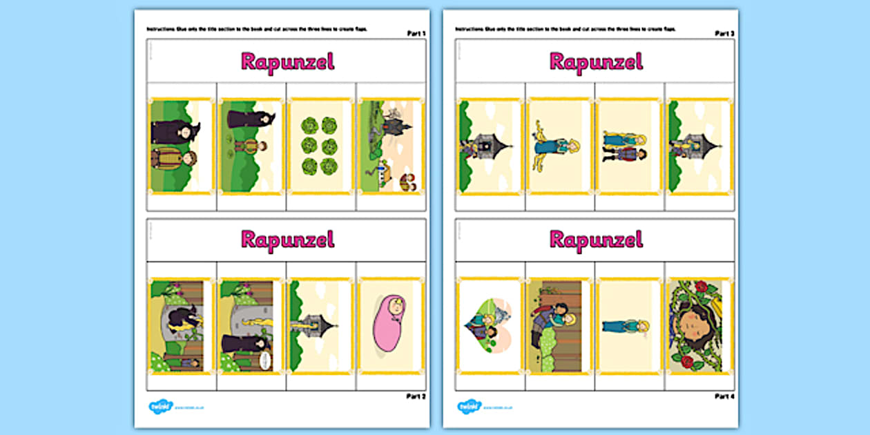 Rapunzel Story Writing Flap Book - Twinkl