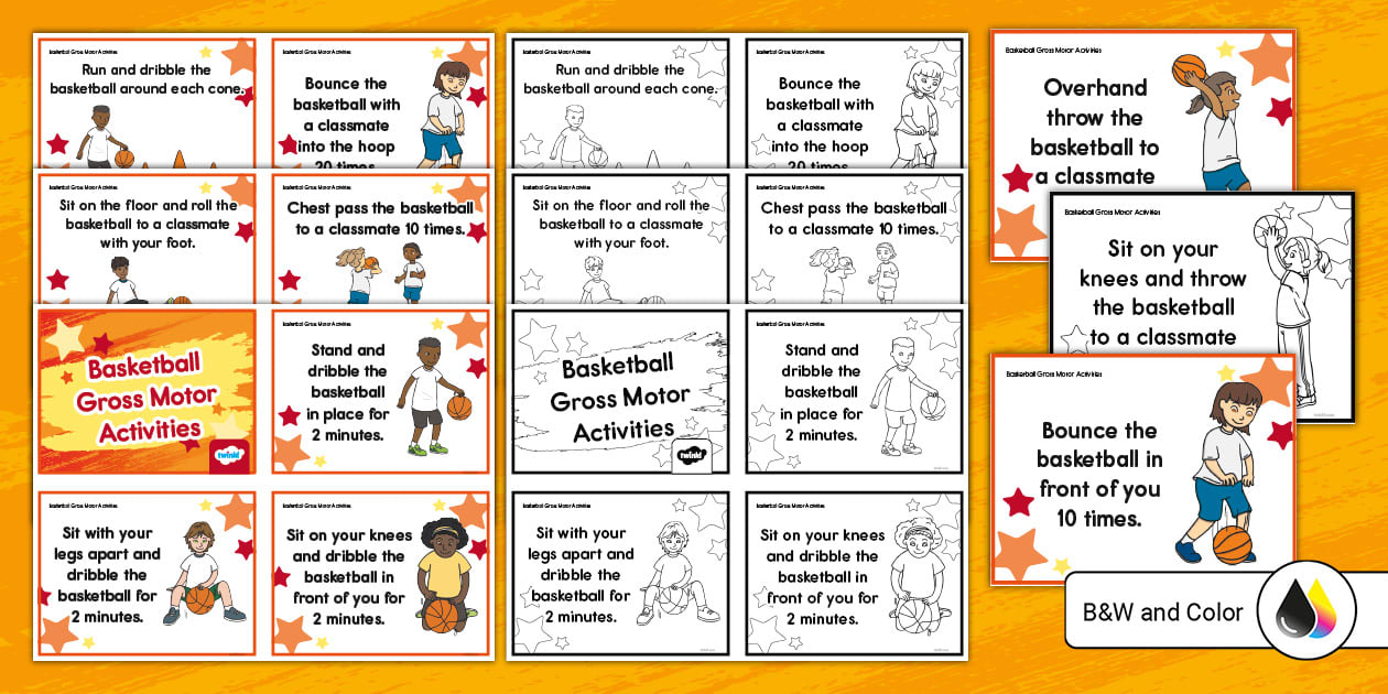 Basketball Gross Motor Activity Cards (teacher made)