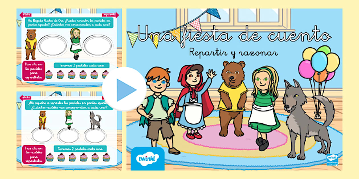Presentación: Una fiesta de cuento - Repartir y razonar