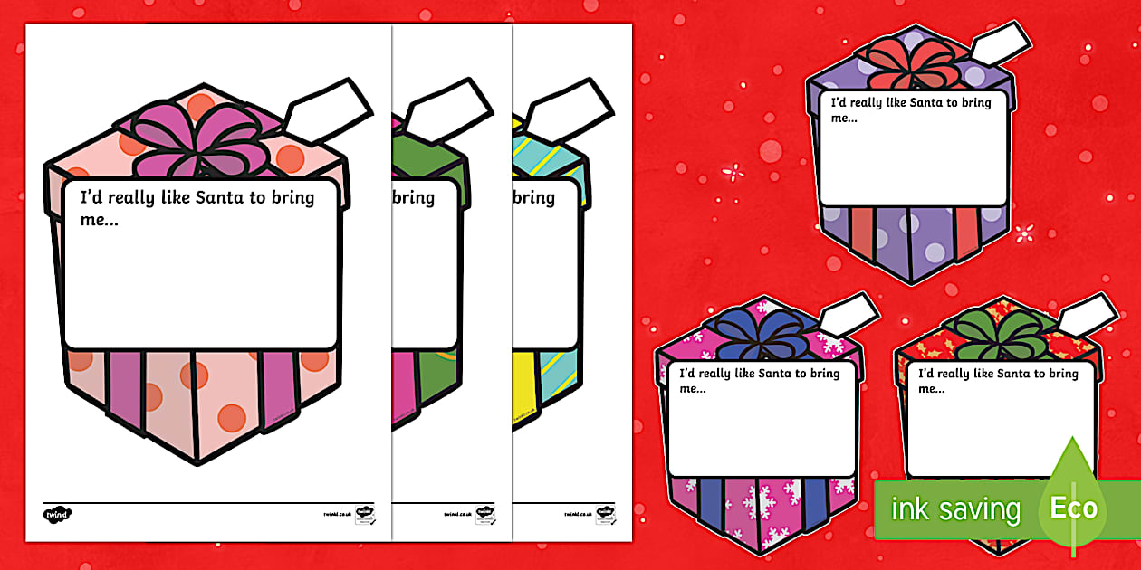 Editable My Special Present Writing Frame Cut-outs - Twinkl