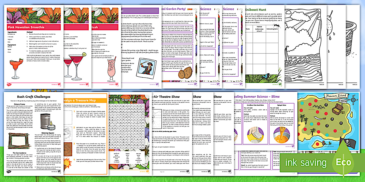 Summer Fun in the Holidays Outdoor Garden Activities Pack