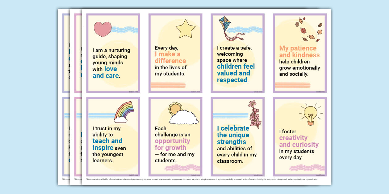 Educator Affirmations (teacher made) - Twinkl