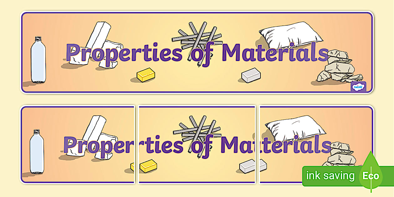 Properties of Materials Display Banner, Materials Banner