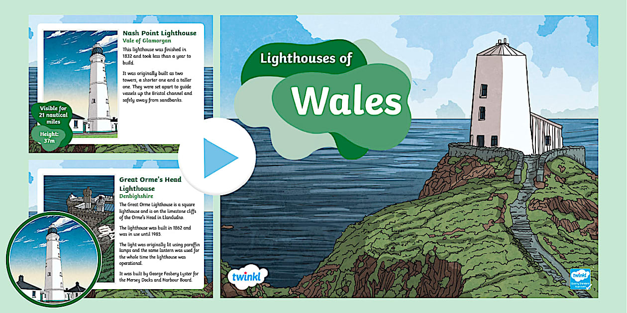 Lighthouses of Wales: PowerPoint (teacher made) - Twinkl
