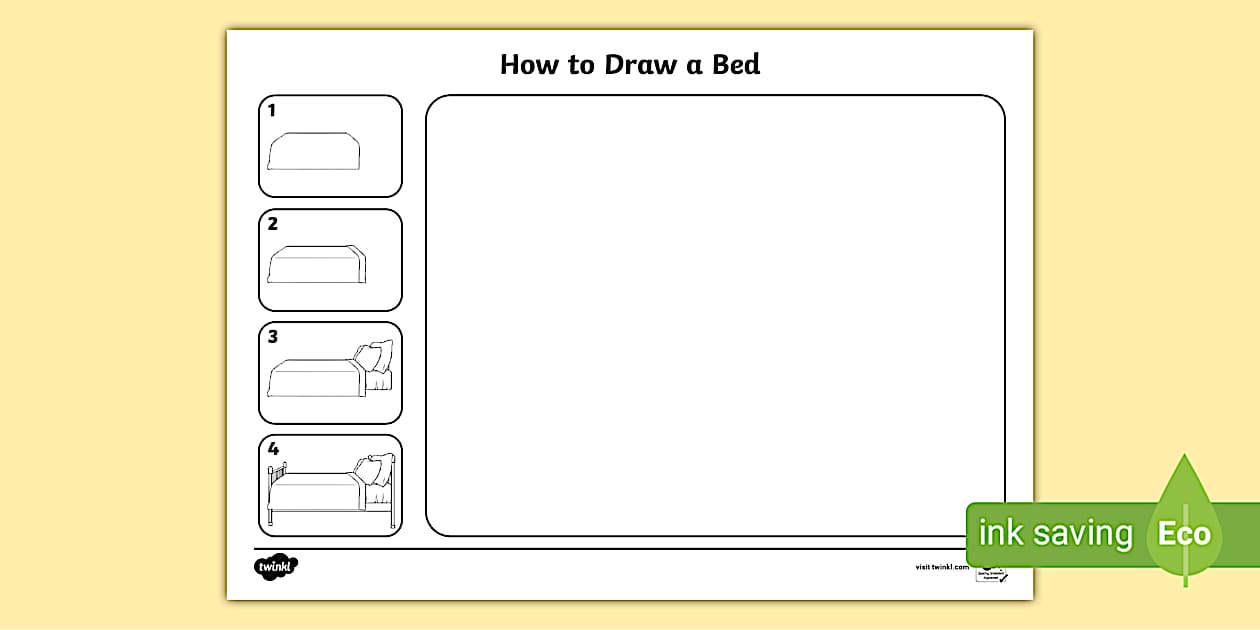 How to Draw a Bed Activity | Twinkl | KS1 | Drawing and Art