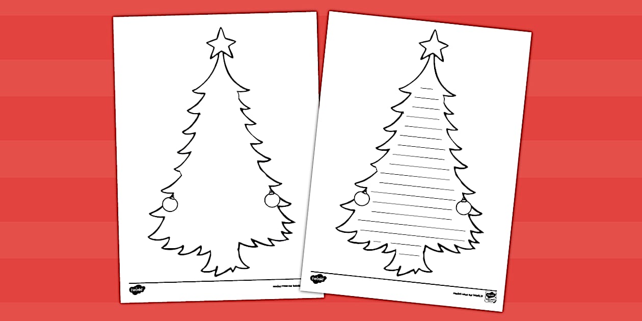 Modèle d'écriture : Un Sapin de Noël (teacher made)
