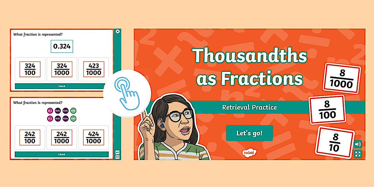 👉 Retrieval Practice: Thousandths as Fractions Maths Interactive Quiz