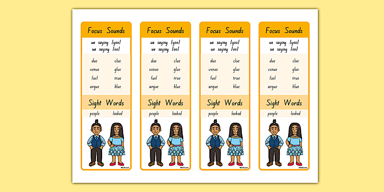 Phonics: Level 5 Week 12 Spelling Bookmarks (teacher made)