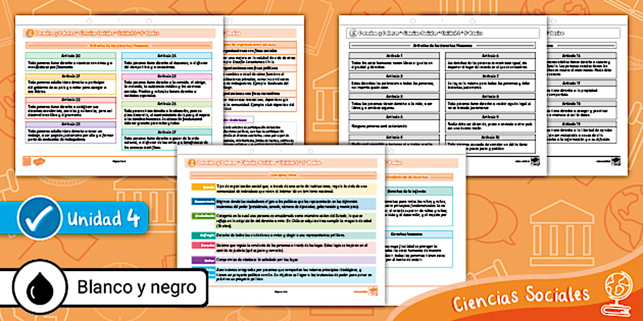 Organizador de Conocimiento | Derechos y Deberes | 5° Básico