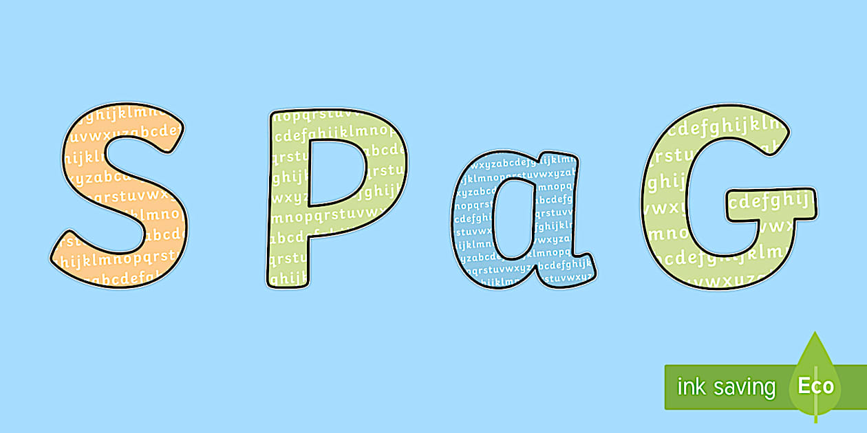 Editable SPaG Title Display Lettering (teacher made)