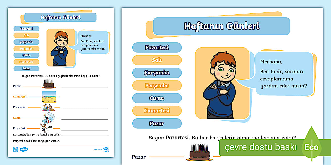 Haftanın Günleri Etkinliği (Teacher-Made) - Twinkl