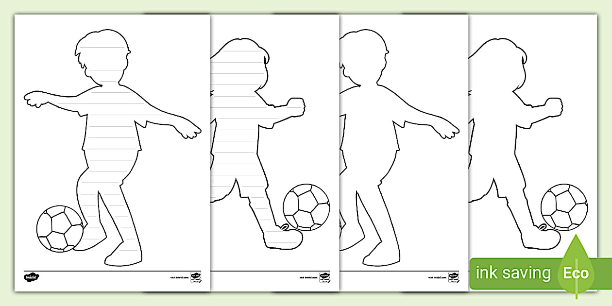 Footballer Writing Template (teacher made) - Twinkl