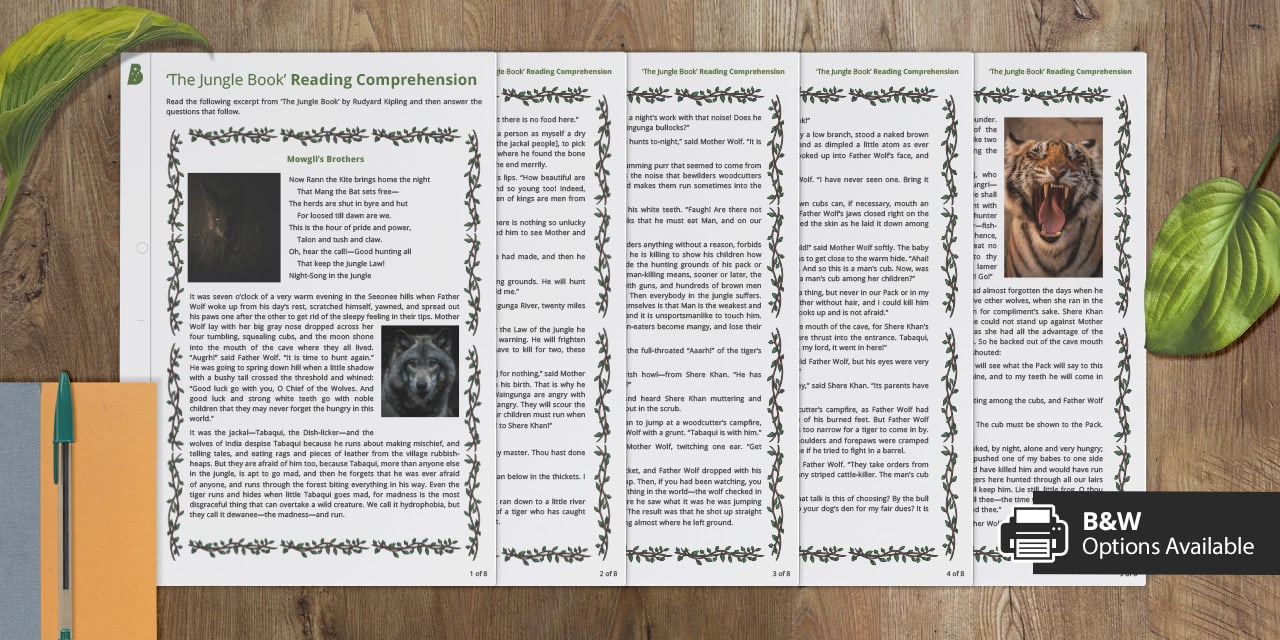‘The Jungle Book’ Reading Comprehension - Beyond