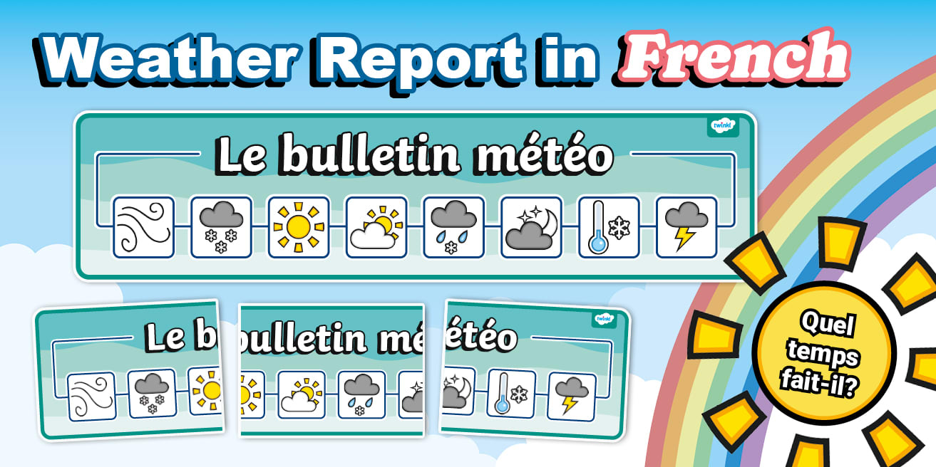 Weather Report in French Display Banner