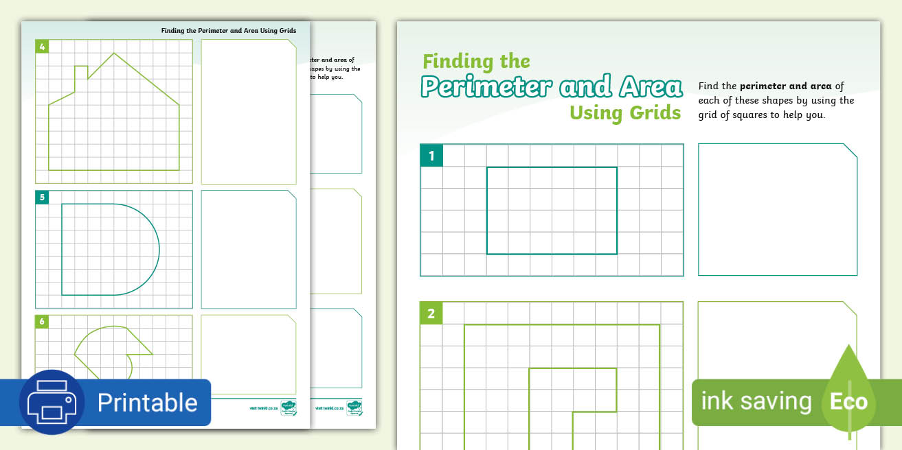Finding the Perimeter and Area Using Grids Activity Sheet