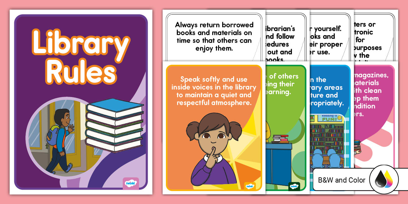 Library Rules Posters