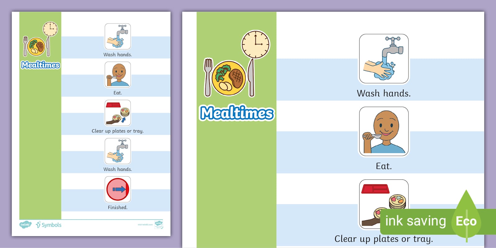 Twinkl Symbols: Mealtime Visual Timetable