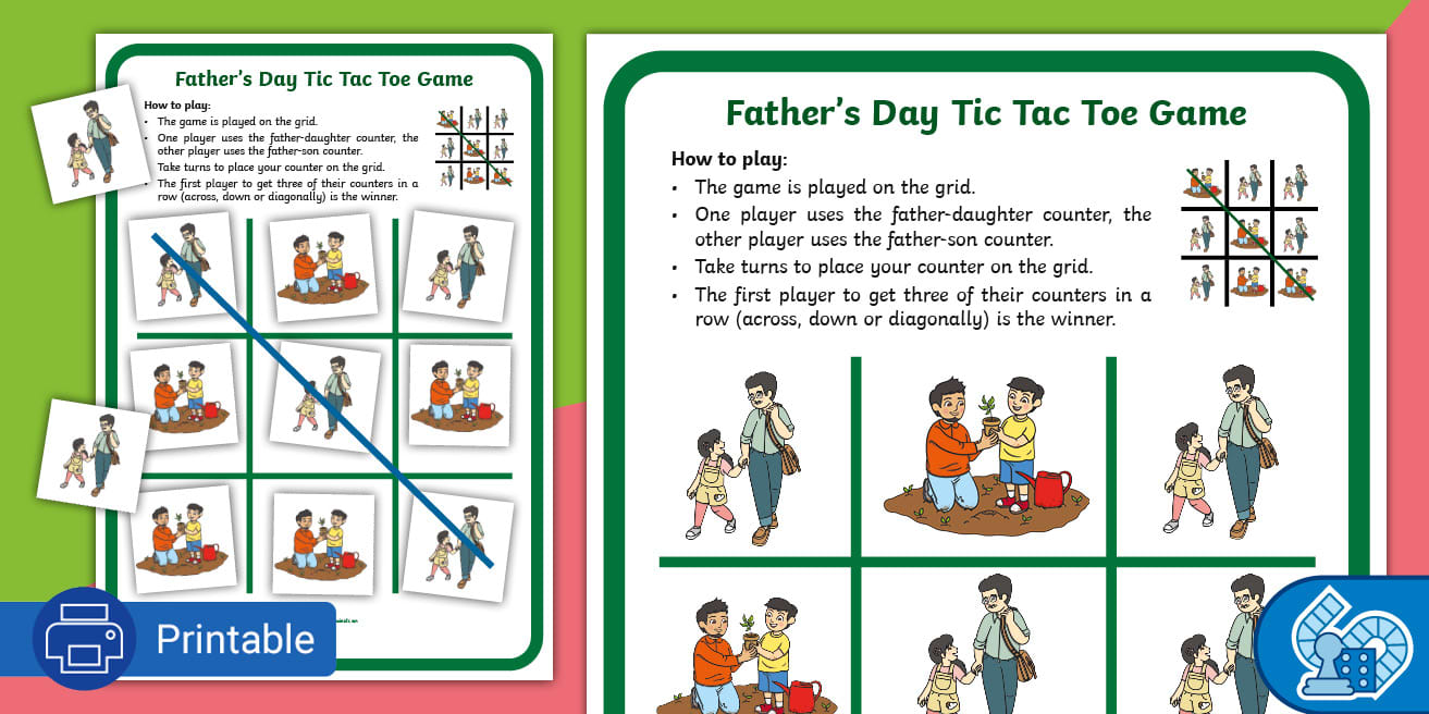 Father's Day Tic Tac Toe Game