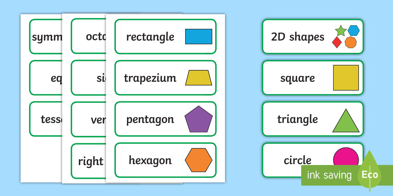 Shape Word Cards