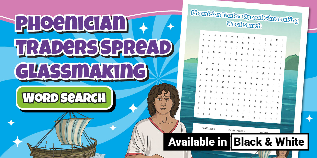 Phoenician Traders Spread Glassmaking Word Search