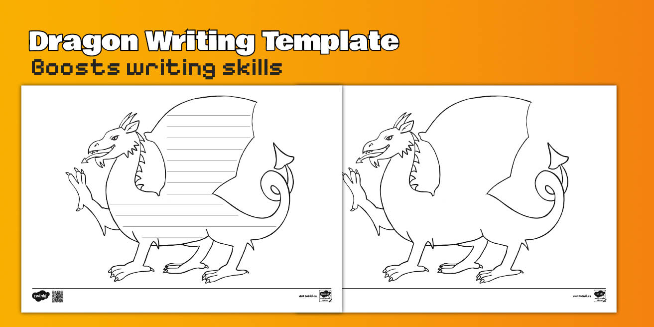 Dragon Writing Template