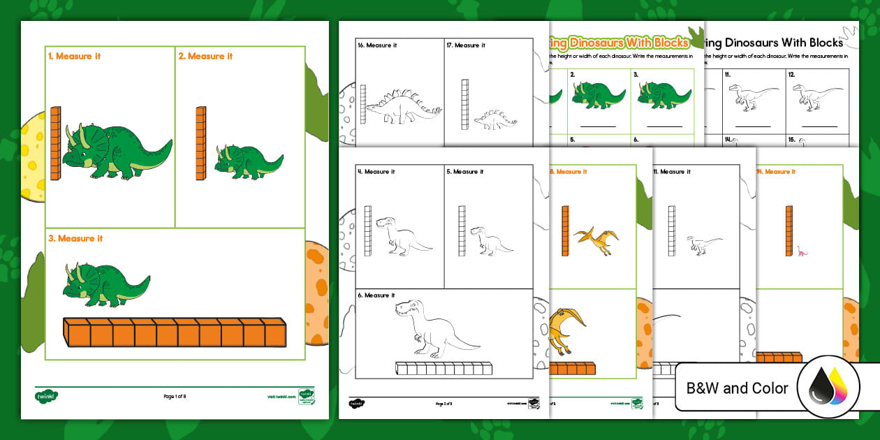 Dinosaur Measurement Activity Pack | Twinkl USA