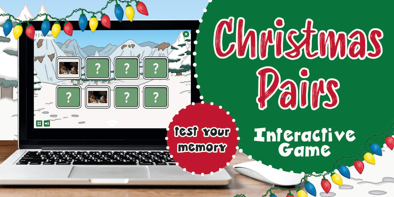 All About Christmas Interactive Memory Pairs Game