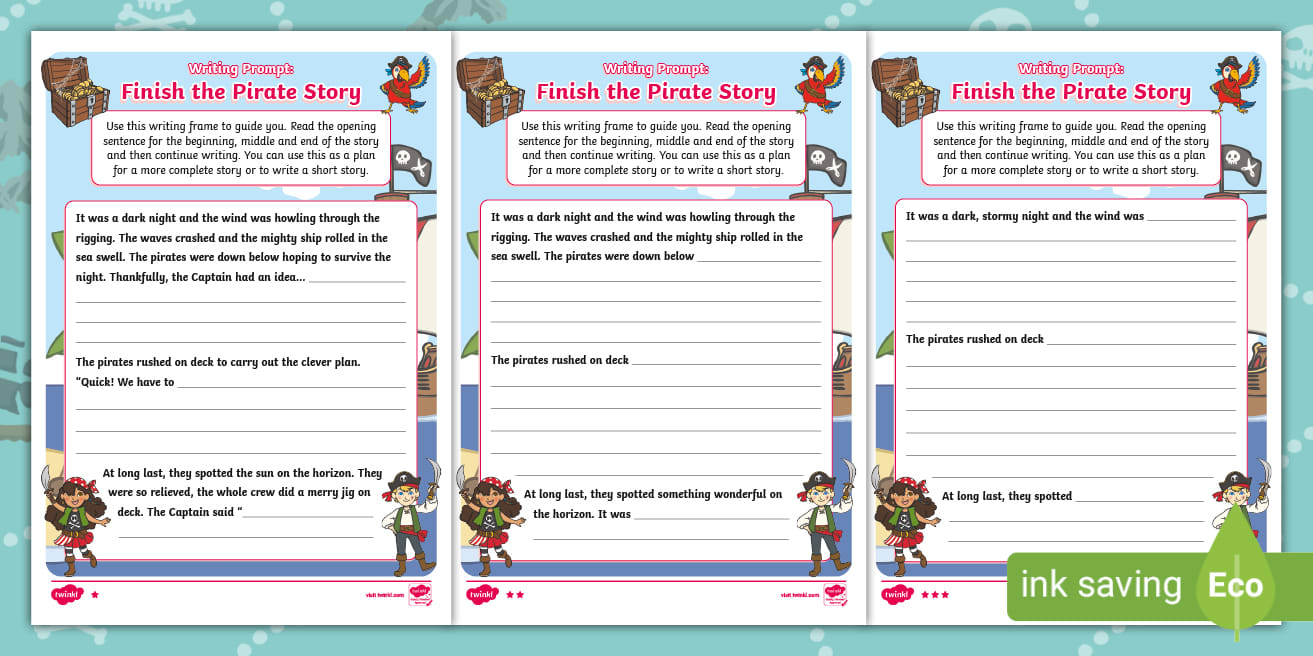 Differentiated Writing Prompt: Finish the Pirate Story