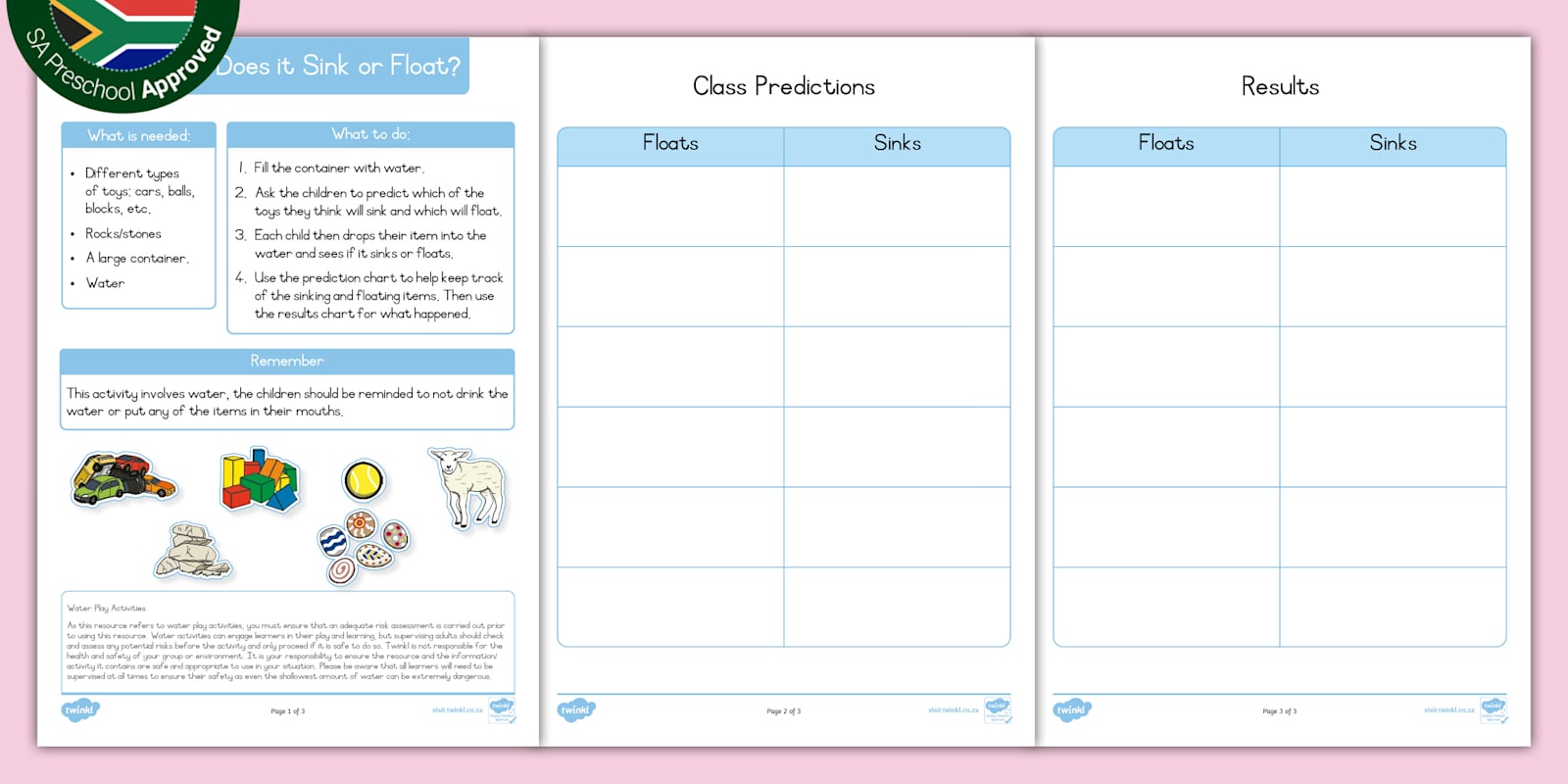 Preschool: STEM - Does it Sink or Float?