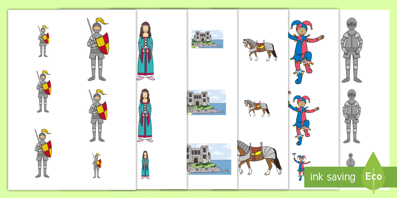 Castles and Knights Size Ordering - castle, knight, size, order