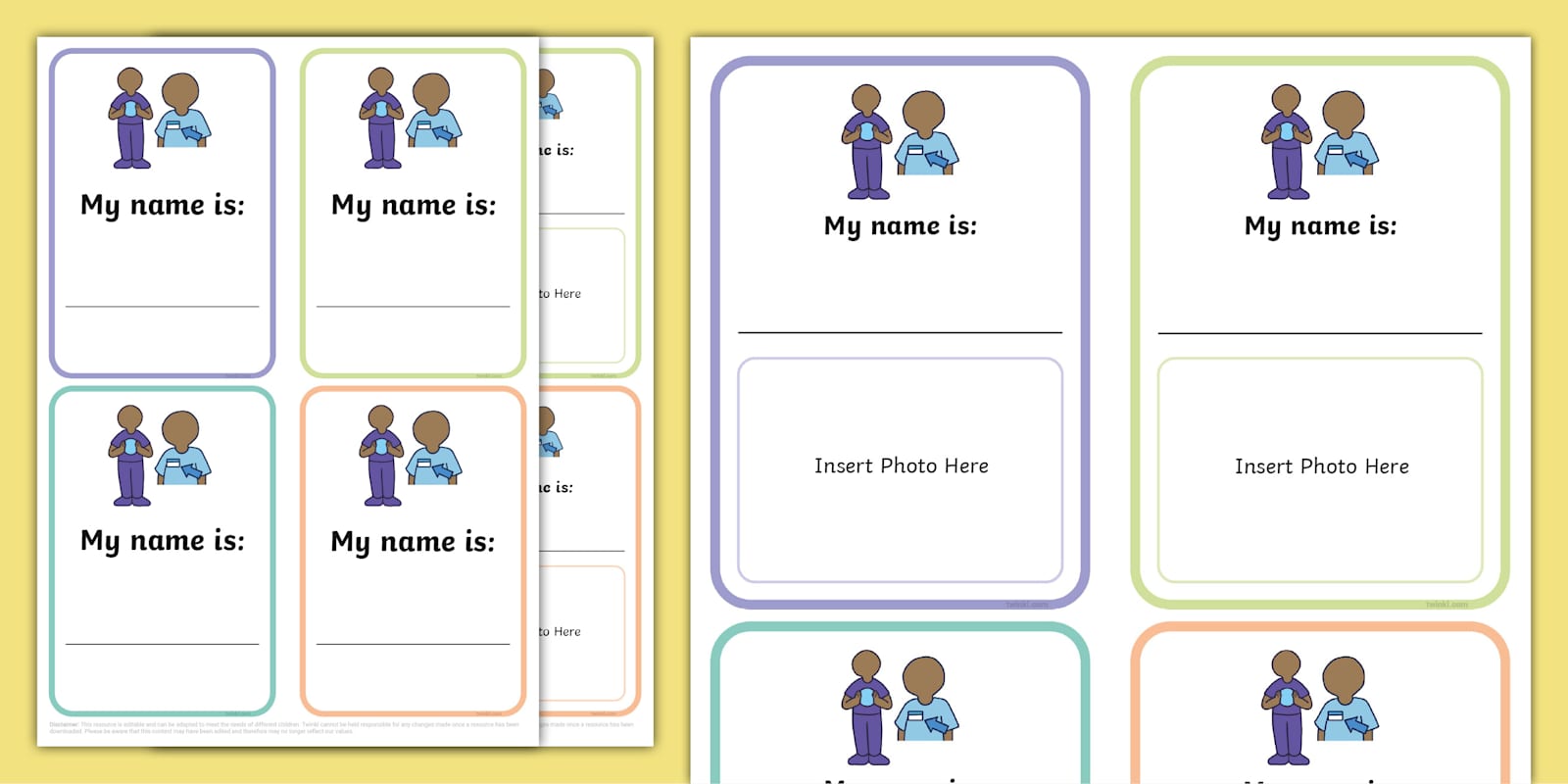 Twinkl Symbols: Peg Name Labels