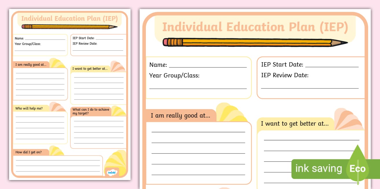 Editable Individual Education Plan (IEP)