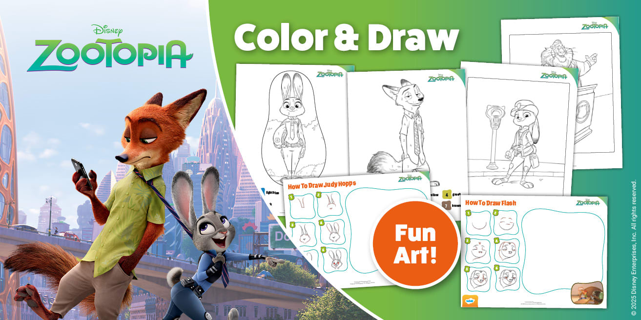 Zootopia: Coloring & Drawing Activity Pack