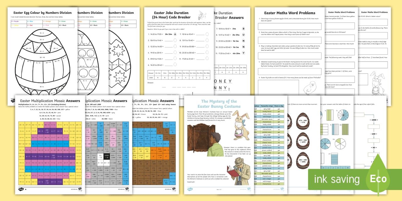 LKS2 Easter Maths Home Learning Bumper Pack