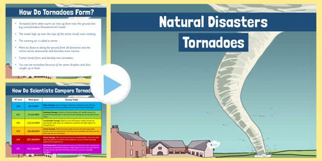 Natural Disasters Tornadoes Information PowerPoint
