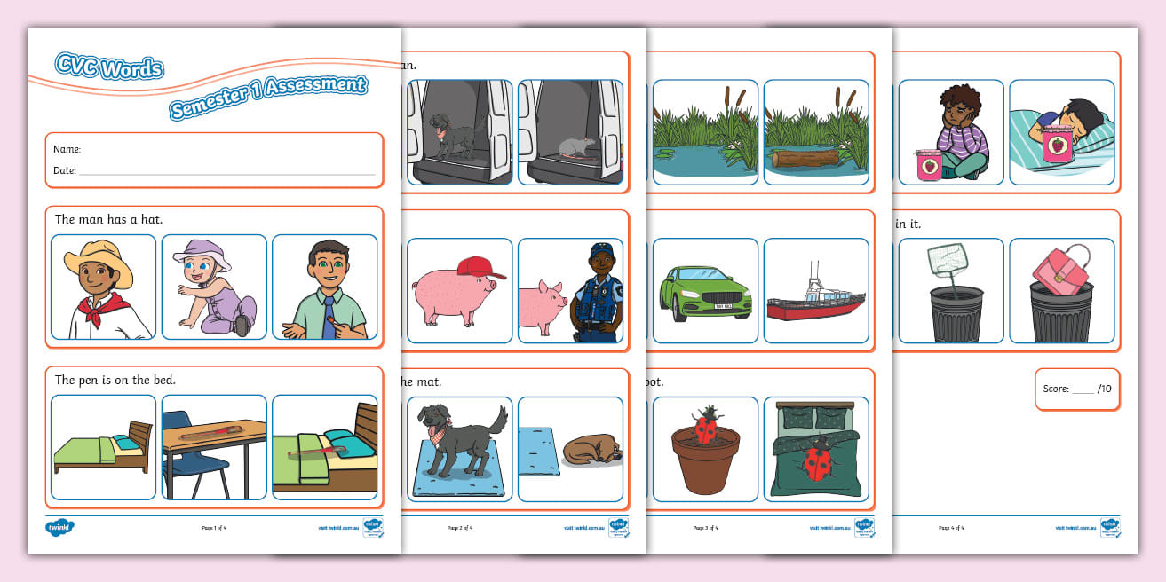 CVC Words Semester 1 Assessment