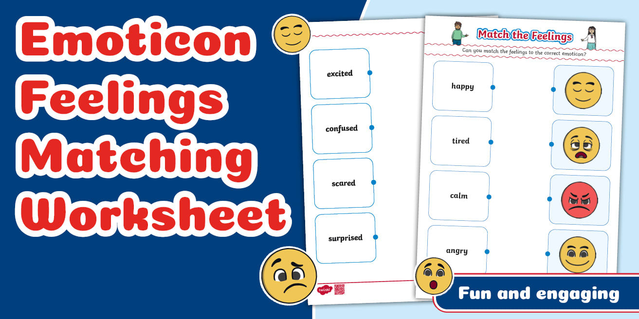 Foundation Phase Life Skills - Emoticon Feelings - Matching Worksheet ...