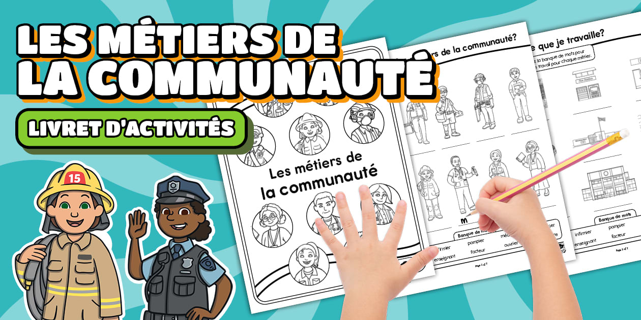 Community Helpers Activity Booklet French