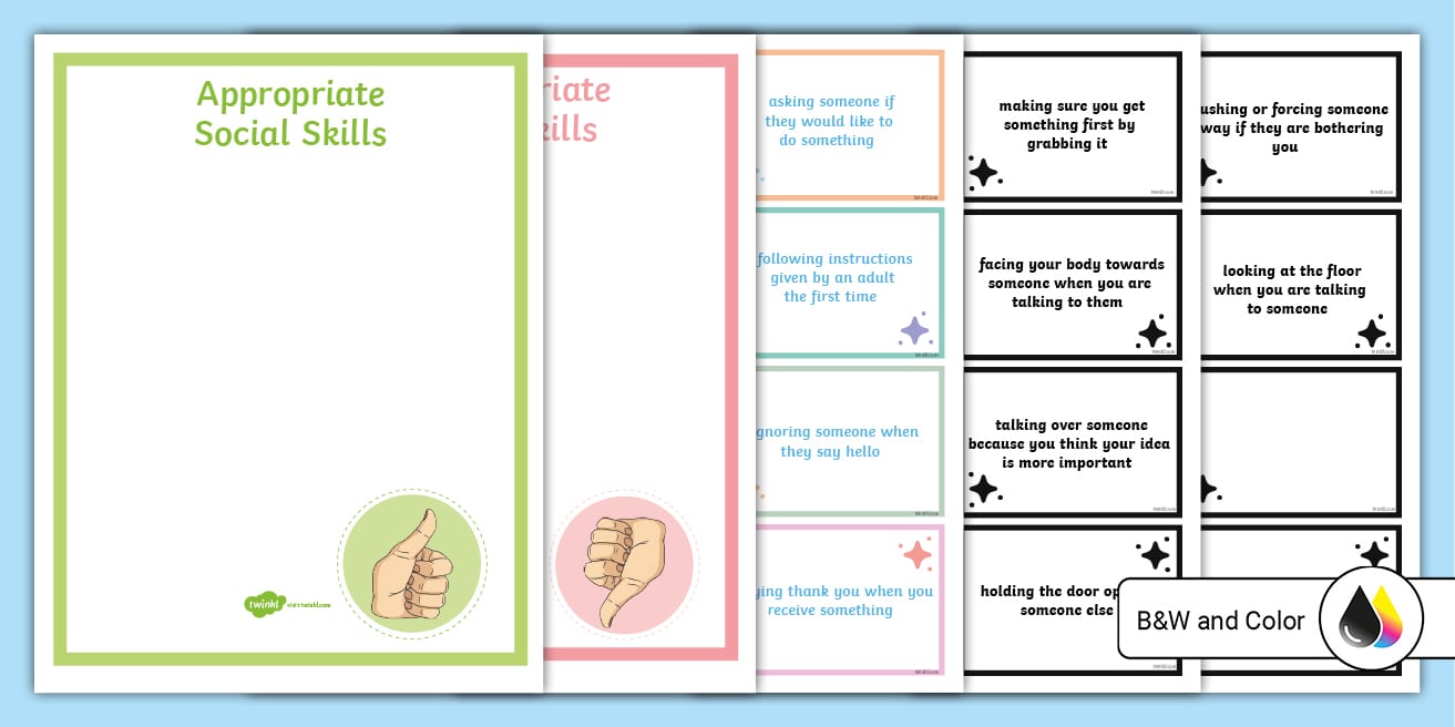 Appropriate vs Inappropriate Behavior Worksheets | Twinkl USA