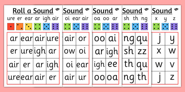 Roll a Sound Activity Mat Phase 3 Phonemes