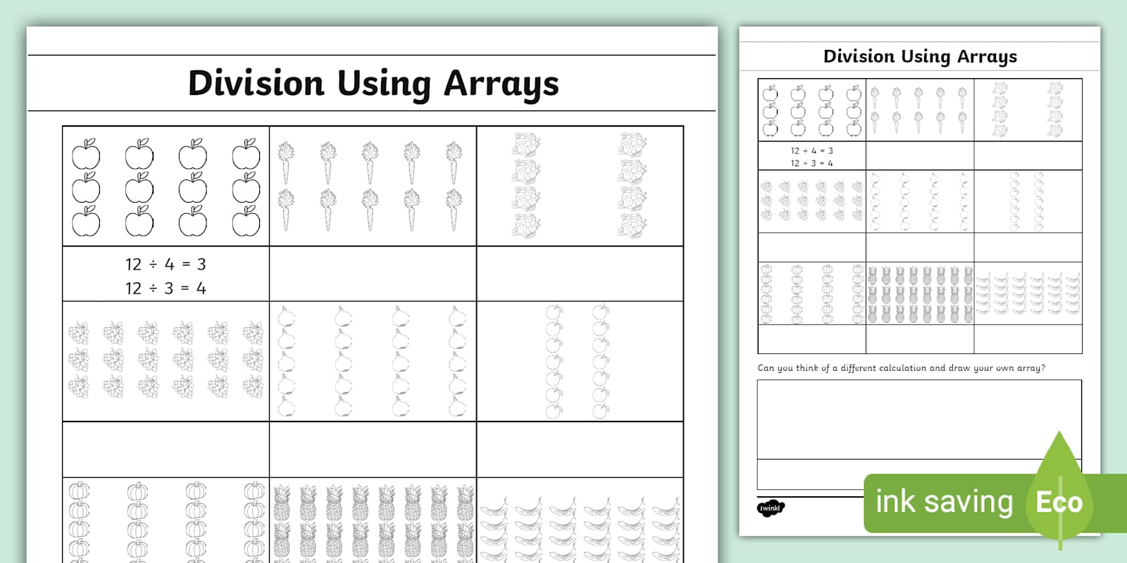 Division Using Arrays | Division with Arrays Worksheet
