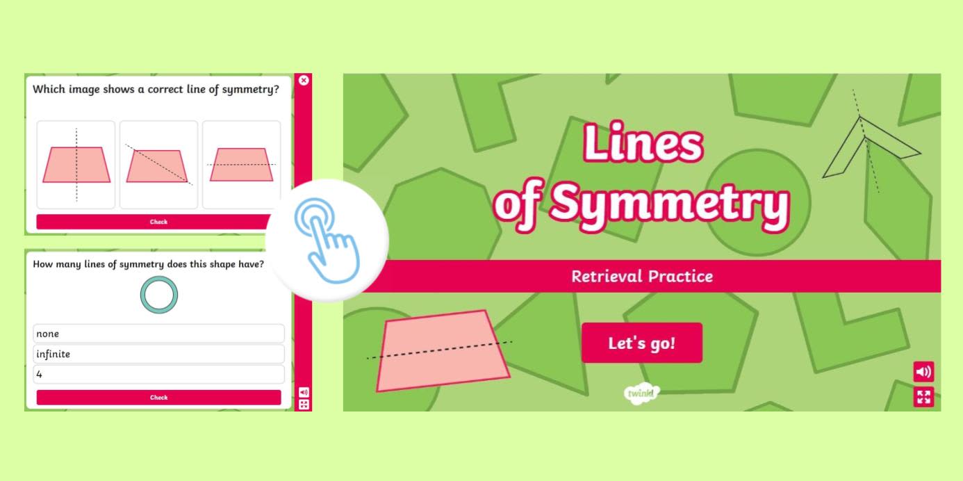 Retrieval Practice: Lines of Symmetry Maths Interactive Quiz