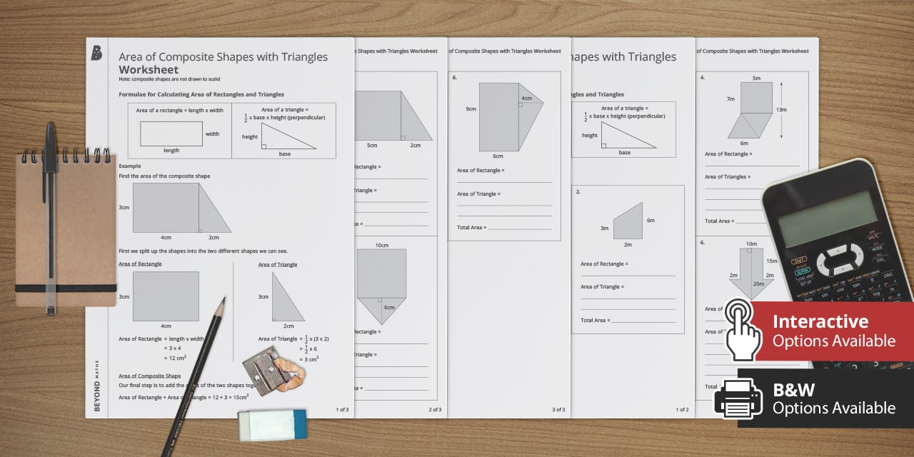 Area of Composite Figures Worksheet | Twinkl Resources