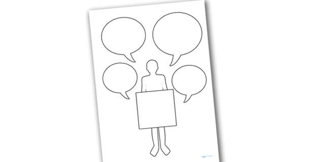 Blank Role on the Wall Worksheets