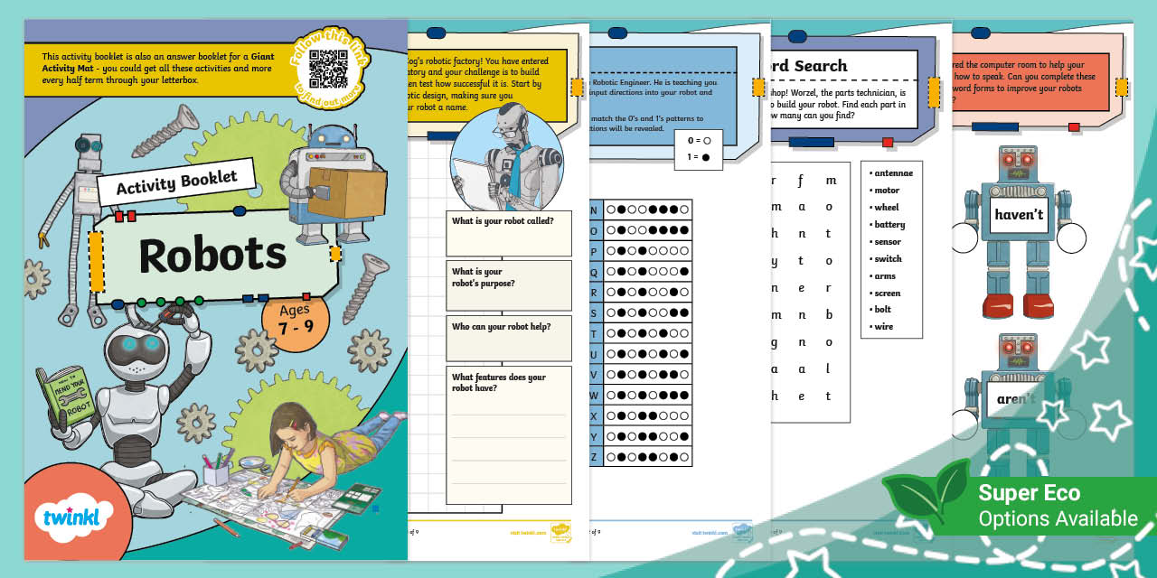 Robots Activity Booklet (Ages 7 - 9)