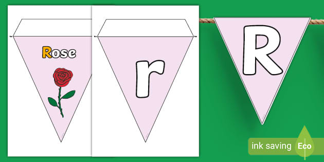 Bunting of the Letter R | Display Items | Twinkl