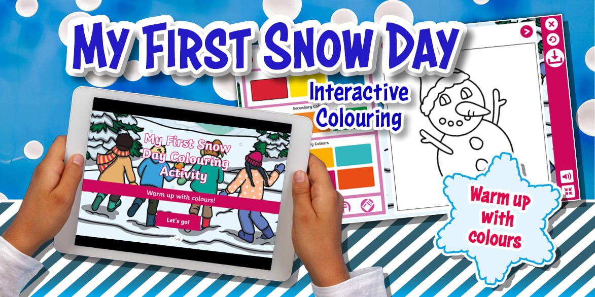 My First Snow Day Interactive Colouring