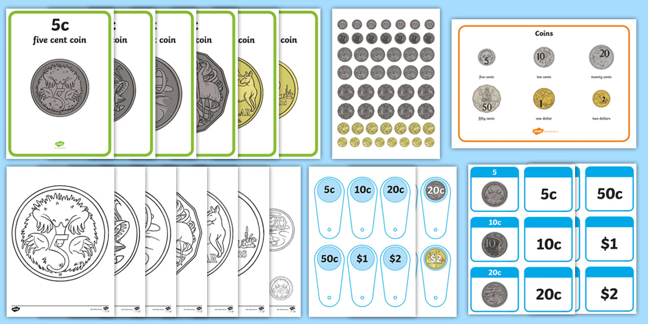 Australian Coins and Notes Printable Resource Pack
