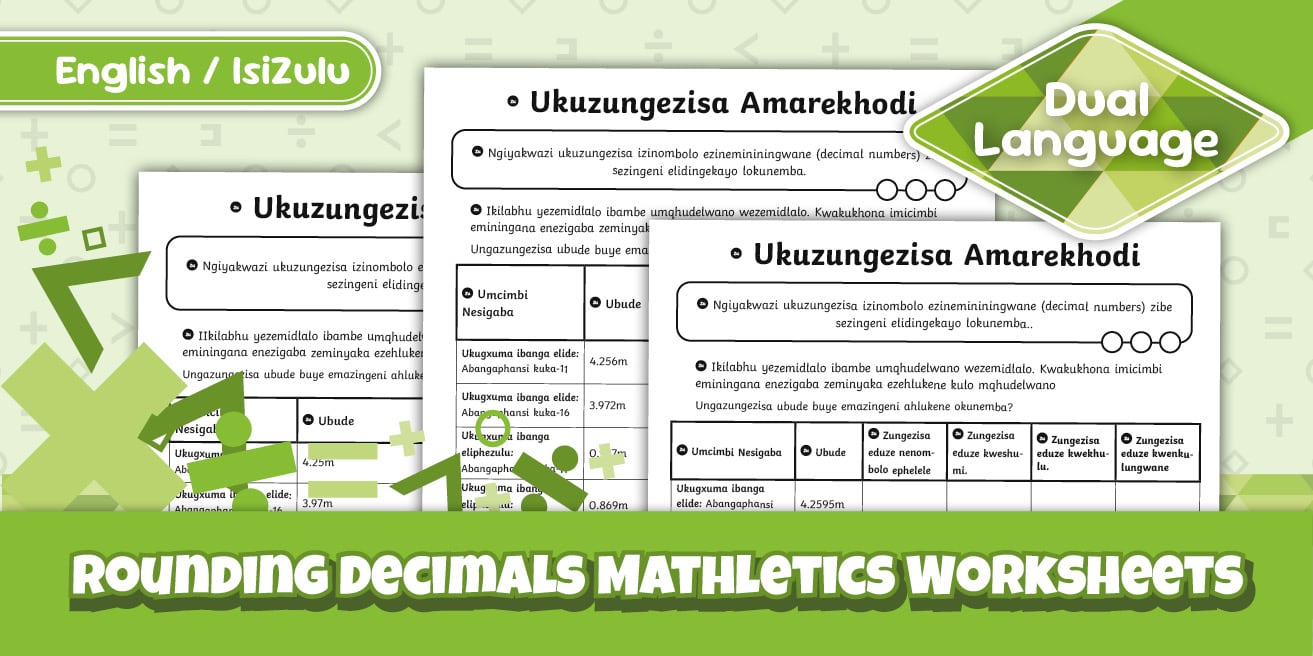 Grade 7 Mathes - Term 1 - Rounding Decimals Mathletics Worksheets ...