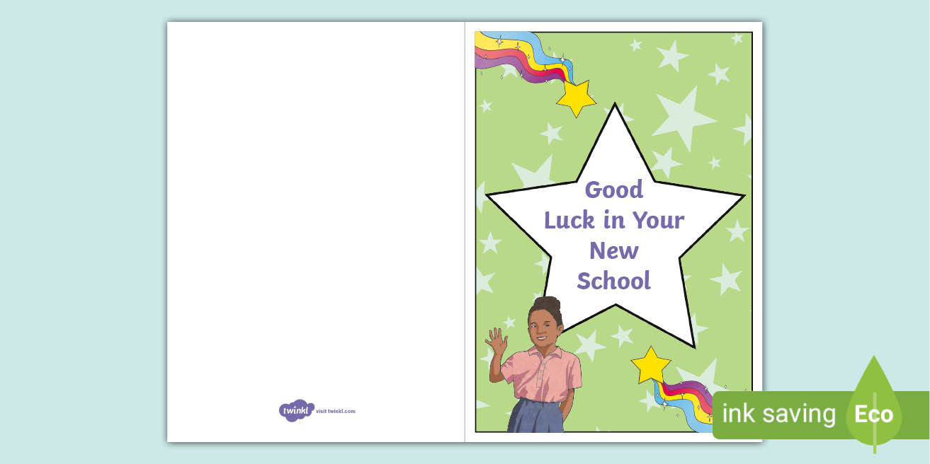 Good Luck in Your New School Greetings Card